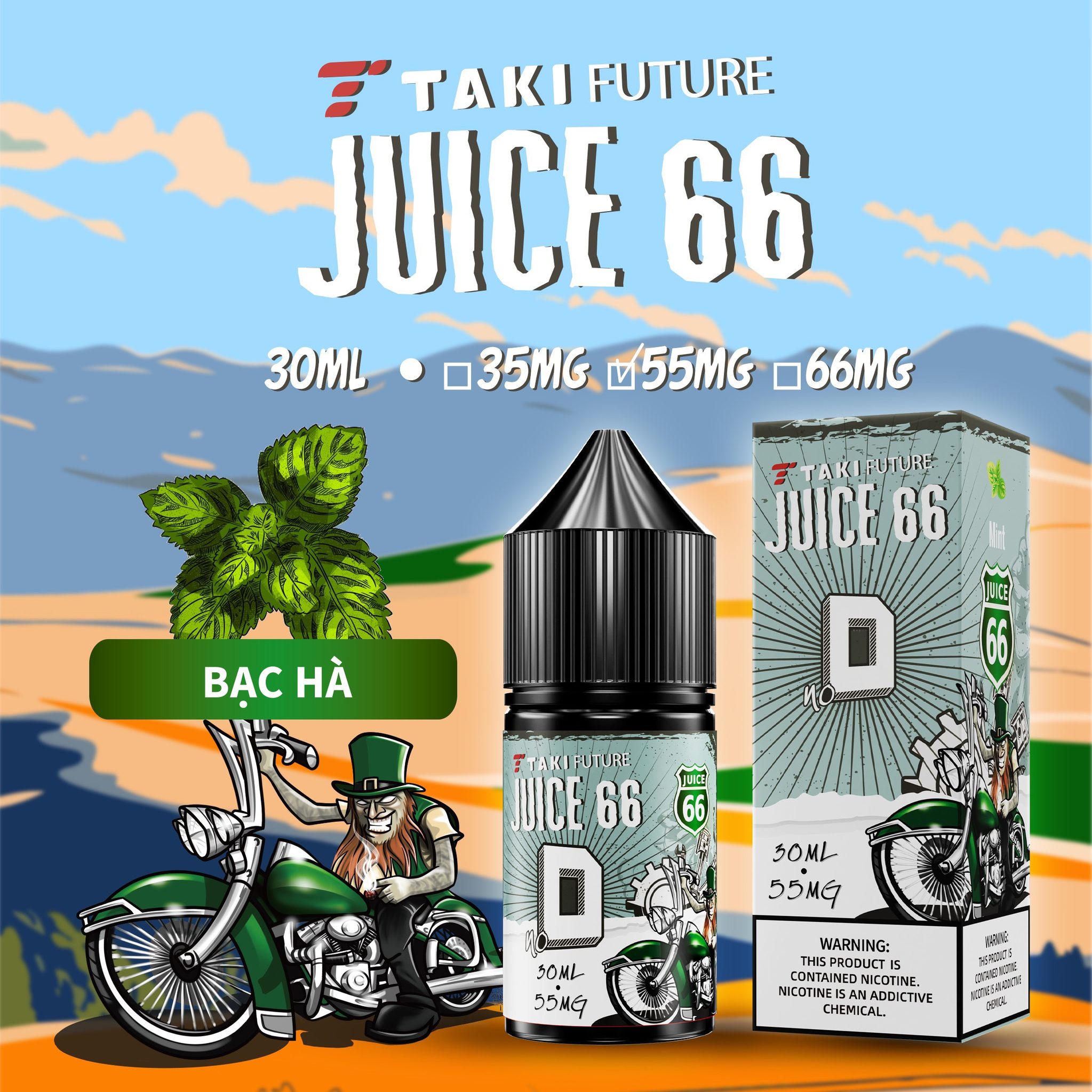Taki Juice 66 Bạc Hà - Podngon.vn