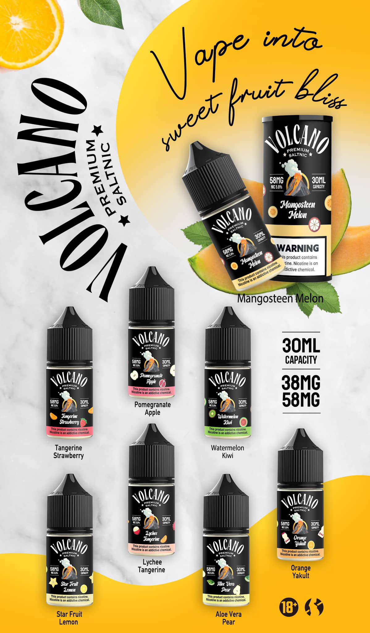 Volcano Juice Saltnic 38/58 Mg - Podngon.vn